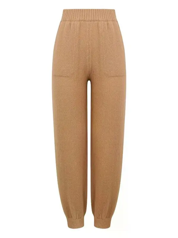 MSGM Ribbed Wool Track Pants - Neutrals