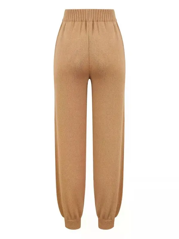 MSGM Ribbed Wool Track Pants - Neutrals