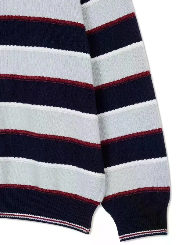 STUDIO TOMBOY Multi-stripes Wool-blend Sweater - Blue