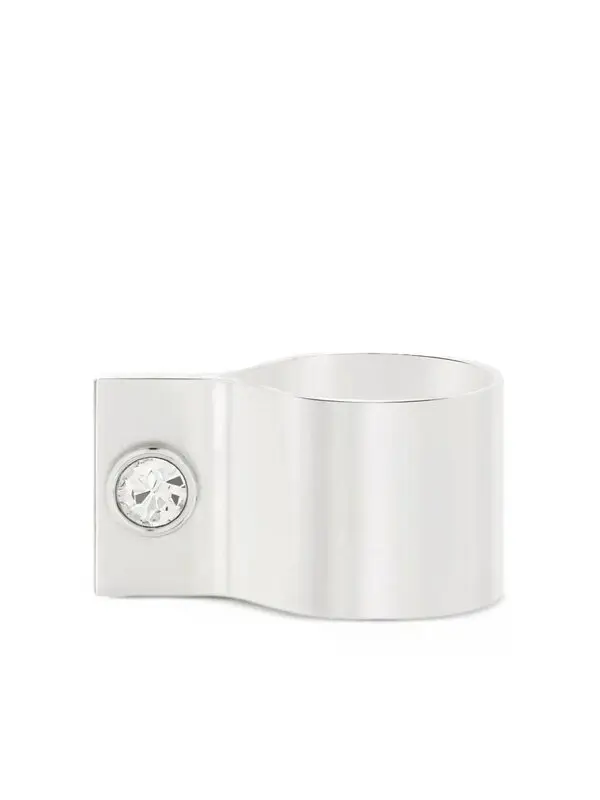 COURREGES Fold Strass Ring - Silver