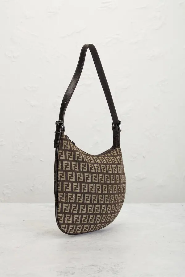 Fendi Zucchino Oyster Shoulder Bag