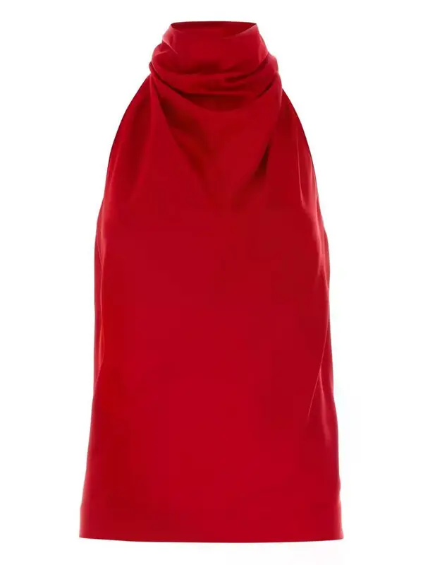 Stella McCartney Halterneck Satin Top - Red