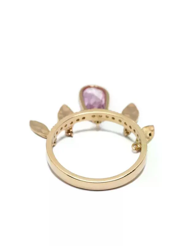 Jacquie Aiche 14ct Yellow Pink Sapphire And Diamond Ring