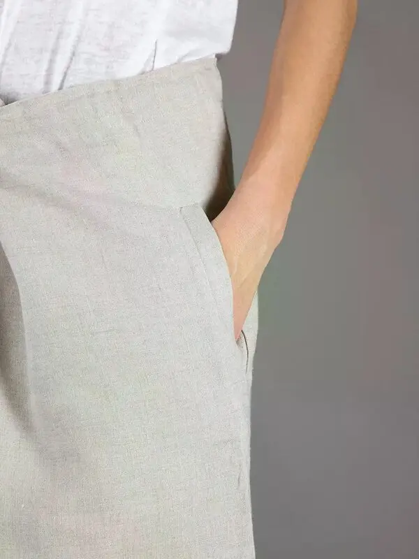 DANIELA GREGIS Cropped Palazzo Pants - Neutrals