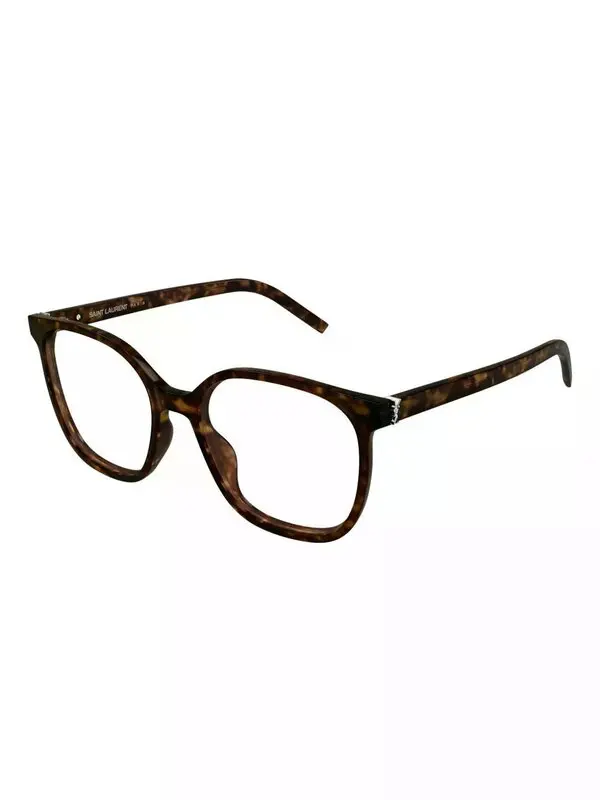 Saint Laurent Tortoiseshell Round Frame Glasses