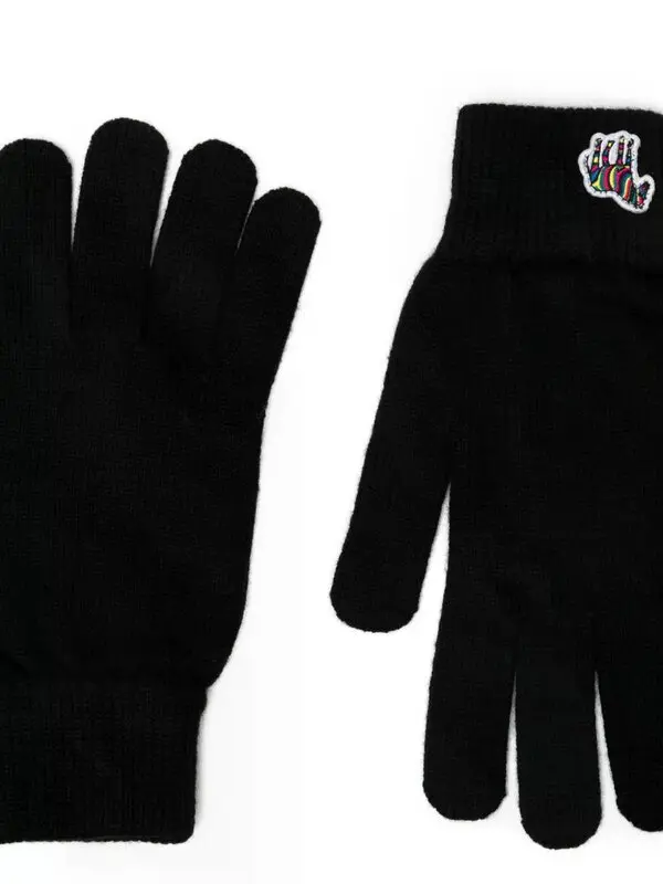 Paul Smith Zebra-appliqué Wool Gloves