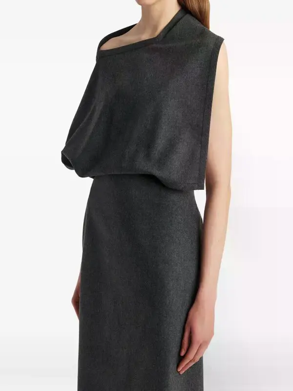 Khaite Draped Open-back Midi Dress