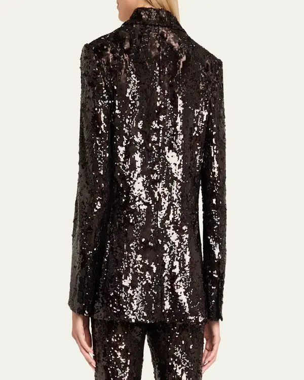Veronica Beard Sevyn Sequined Jacket - Dark Currant