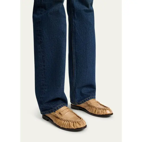 Saint Laurent Le Loafer Eel Leather Penny Loafers