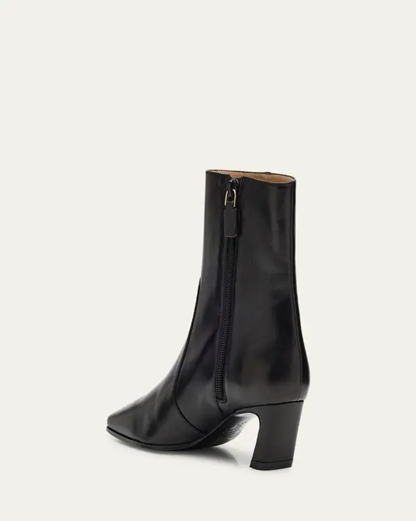 STUART WEITZMAN 50mm Stassi Leather Zip Booties - Black