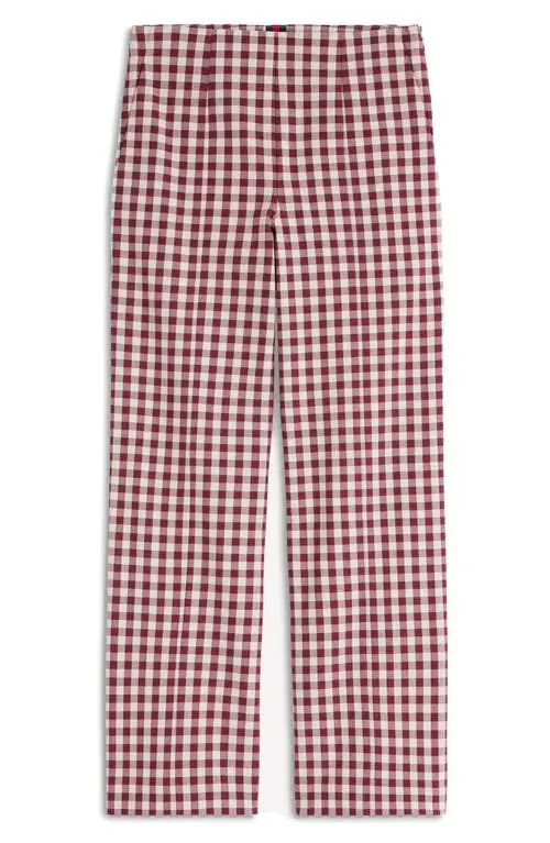 Boden Gingham Cotton-blend Straight-leg Pants