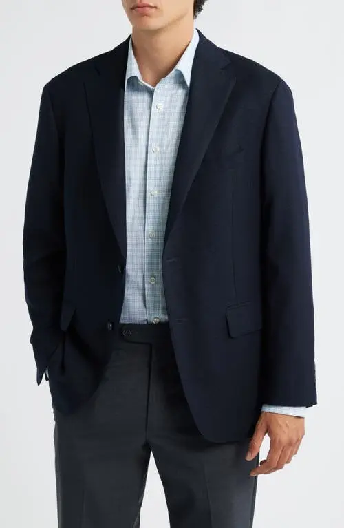HERITAGE GOLD Water-resistant Stretch Wool Suit Jacket - Navy