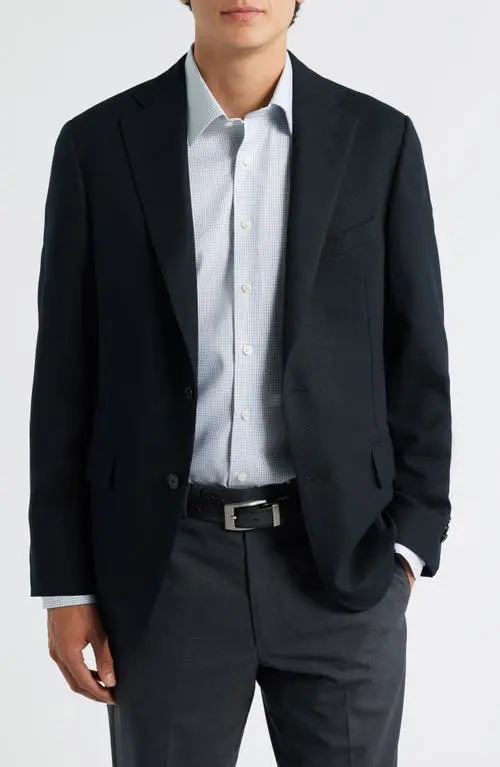 HERITAGE GOLD Water-resistant Stretch Wool Suit Jacket - Black