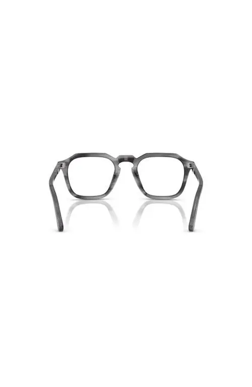Persol 48mm Square Optical Glasses - Grey