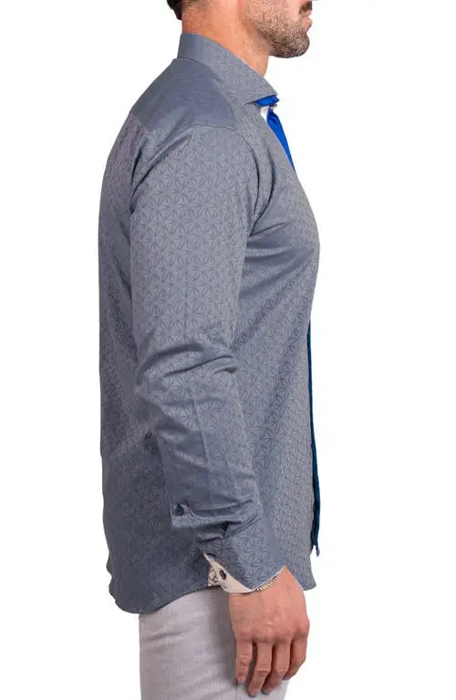 MACEOO Einstein Ascension Contemporary Fit Button-up Shirt - Grey