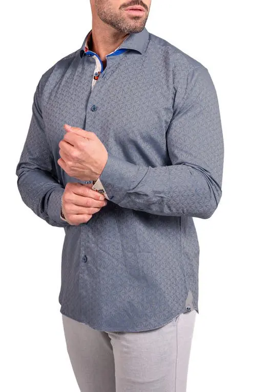 MACEOO Einstein Ascension Contemporary Fit Button-up Shirt - Grey