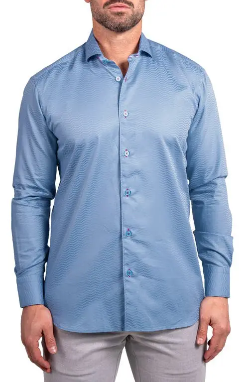 MACEOO Einstein Ascension Contemporary Fit Button-up Shirt - Grey