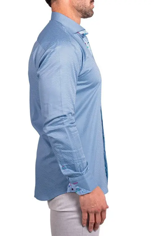 MACEOO Einstein Ascension Contemporary Fit Button-up Shirt - Grey