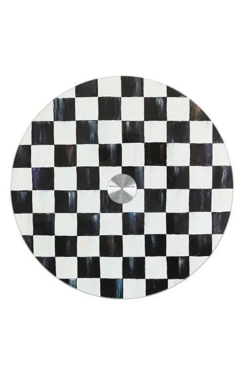 MACKENZIE-CHILDS Check Glass Lazy Susan - Courtly
