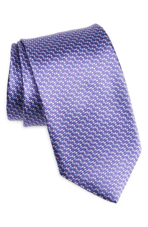 David Donahue Silk Jacquard Tie - Purple