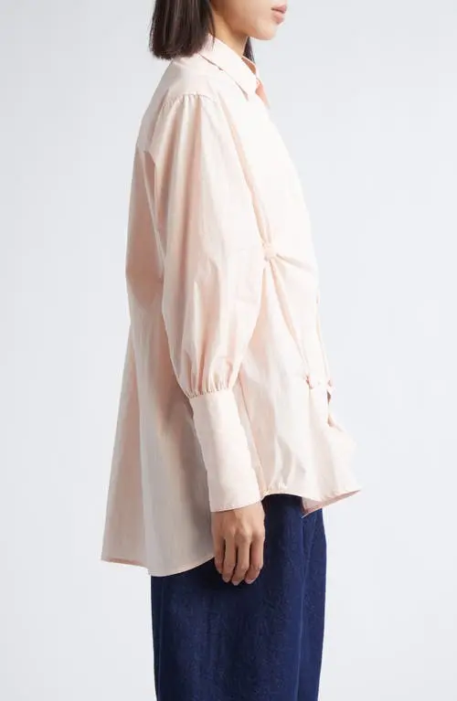 RENAISSANCE RENAISSANCE Karma Scrunched Cotton Poplin Button-up Shirt