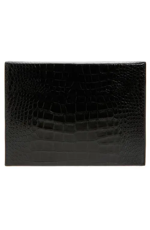 TOM FORD Croc Embossed Patent Leather Clutch