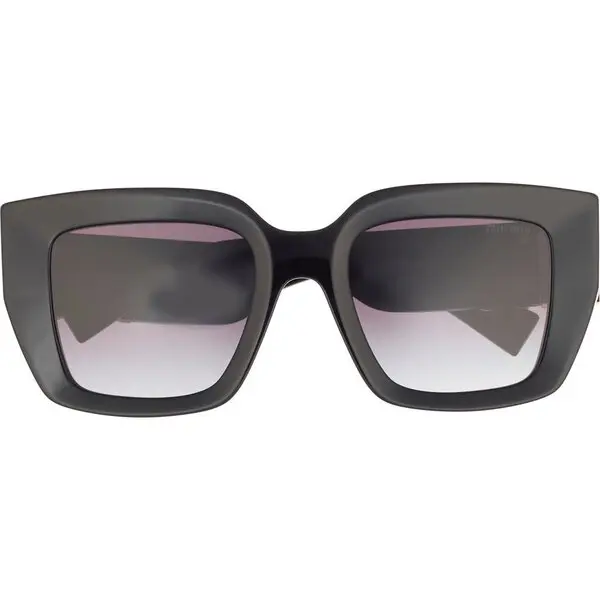 Miu Miu 51mm Gradient Square Sunglasses - Black/gradient Grey