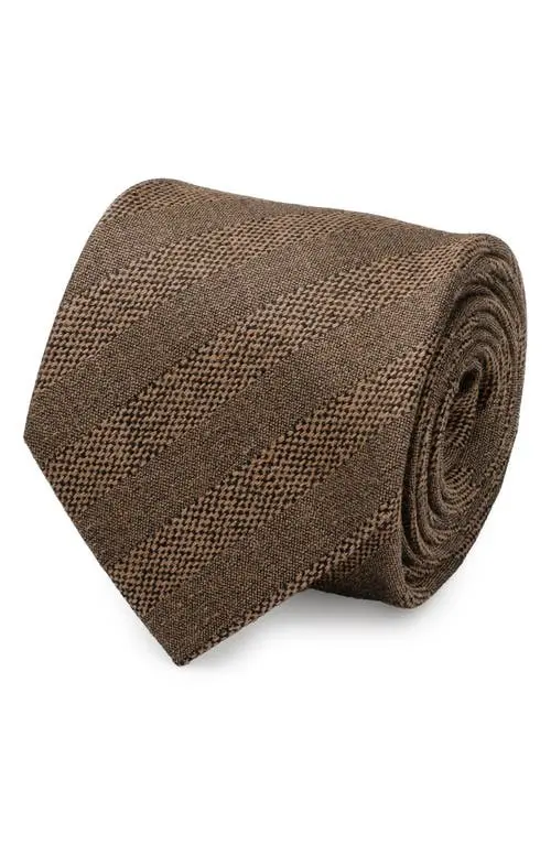 CUFFLINKS, INC. Diagonal Stripe Linen Tie - Tan