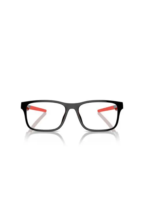 SCUDERIA FERRARI 56mm Rectangle Eyeglasses - Black