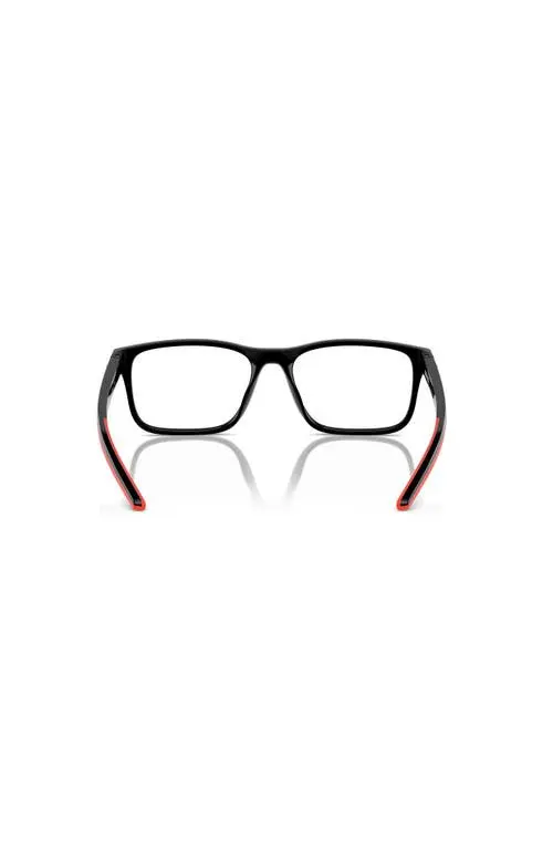 SCUDERIA FERRARI 56mm Rectangle Eyeglasses - Black