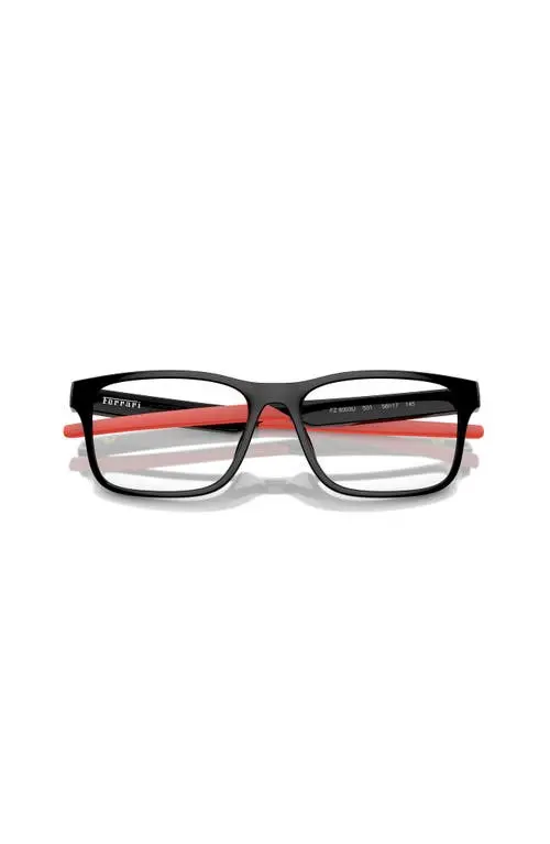 SCUDERIA FERRARI 56mm Rectangle Eyeglasses - Black