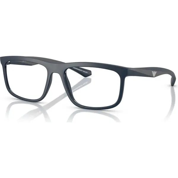 Emporio Armani 53mm Square Full Rim Eyeglasses - Blue