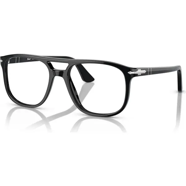 Persol 52mm Pilot Optical Glasses - Black