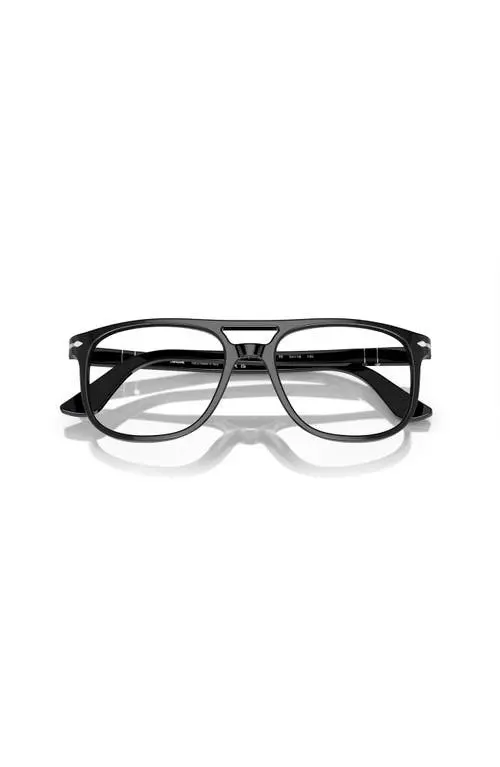 Persol 52mm Pilot Optical Glasses - Black