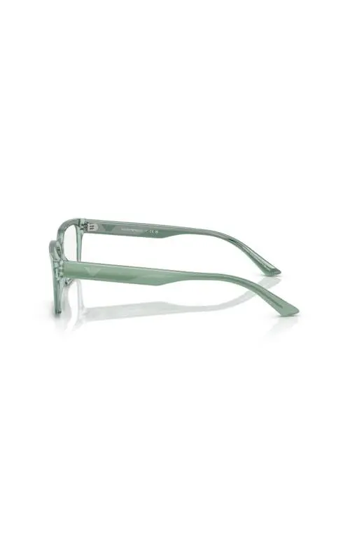 Emporio Armani 53mm Rectangle Optical Glasses - Green
