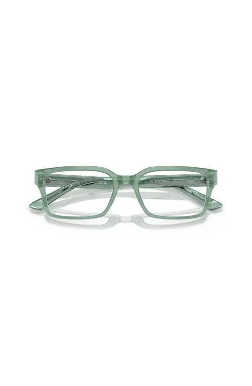Emporio Armani 53mm Rectangle Optical Glasses - Green