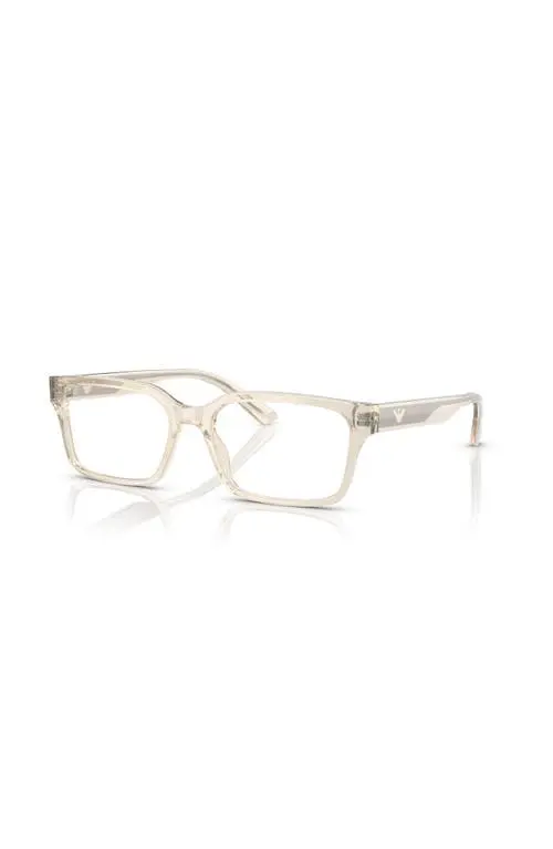 Emporio Armani 53mm Rectangle Optical Glasses - Transparent