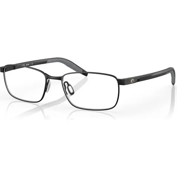 COSTA 53mm Rectangle Full Rim Eyeglasses - Black