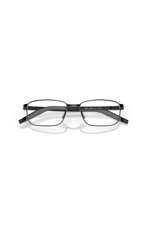 COSTA 53mm Rectangle Full Rim Eyeglasses - Black