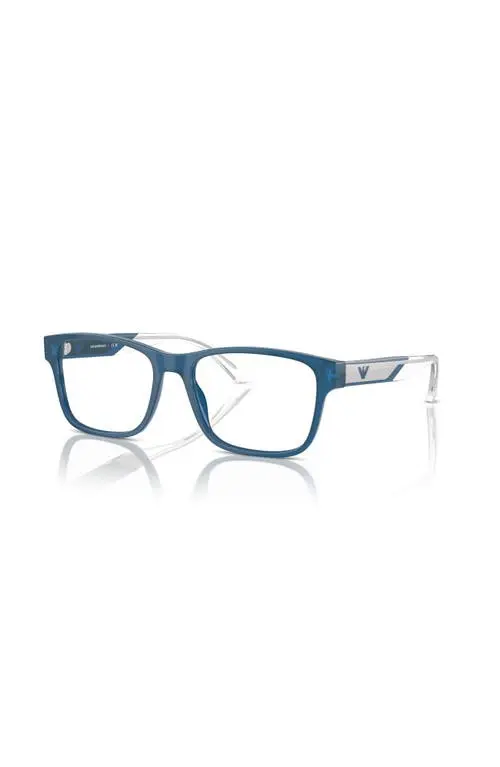 Emporio Armani 53mm Rectangle Optical Glasses - Blue