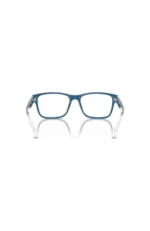 Emporio Armani 53mm Rectangle Optical Glasses - Blue