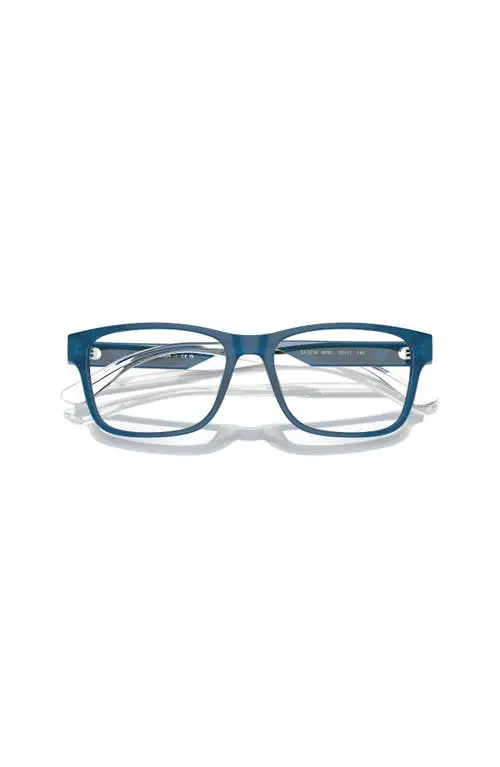 Emporio Armani 53mm Rectangle Optical Glasses - Blue