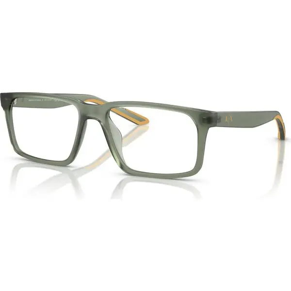 Armani Exchange 55mm Rectangle Full Rim Eyeglasses - Green