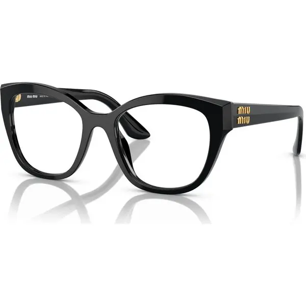 Miu Miu 54mm Square Optical Glasses - Black
