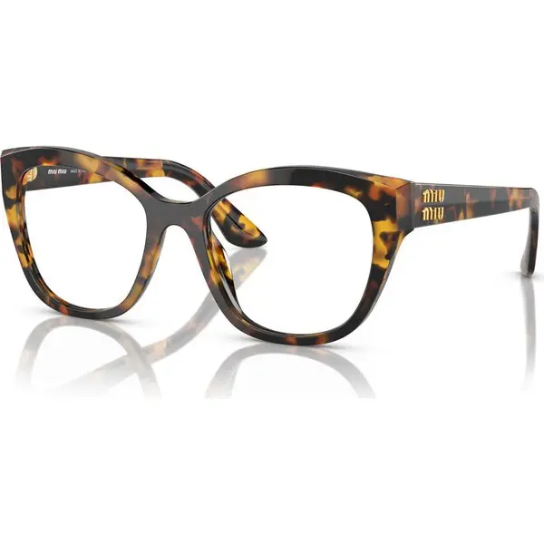 Miu Miu 54mm Square Optical Glasses - Tortoise
