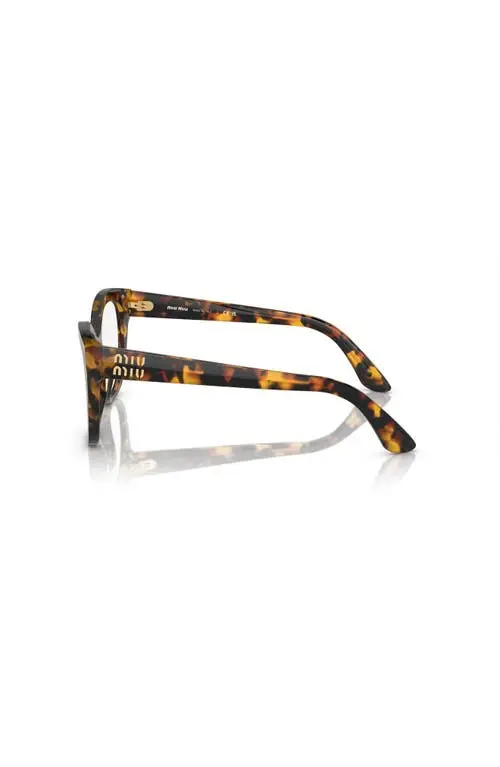 Miu Miu 54mm Square Optical Glasses - Tortoise