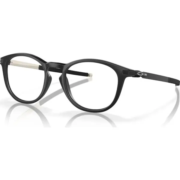 Oakley 52mm Round Full Rim Eyeglasses - Black