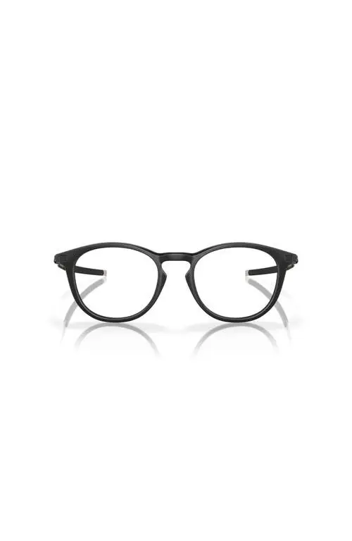 Oakley 52mm Round Full Rim Eyeglasses - Black
