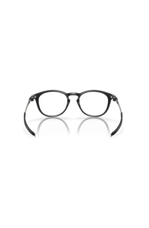 Oakley 52mm Round Full Rim Eyeglasses - Black