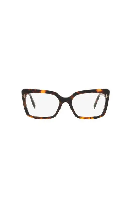 TOM FORD Rectangle Optical Glasses - Tortoise